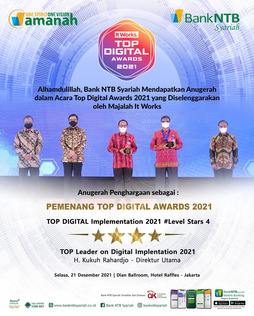 Bank NTB Syariah Raih Dua Penghargaan Top Digital Awards 2021 - Pos Merdeka