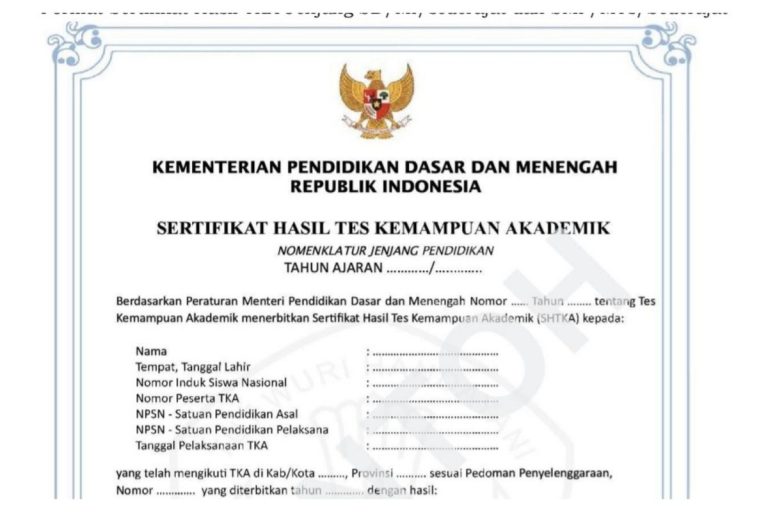 Permendikdasmen Nomor 9 Tahun 2025: Hasil TKA SD-SMA buat SPMB dan ...